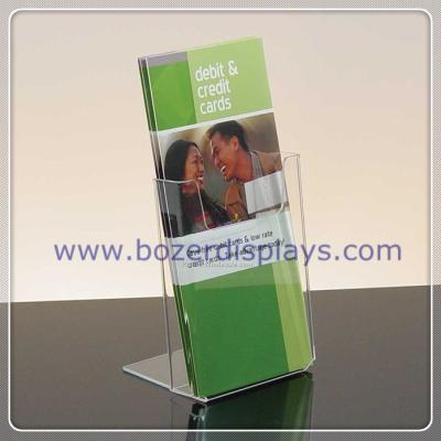 Single Pocket Clear Acrylic Portable Brochure Holders