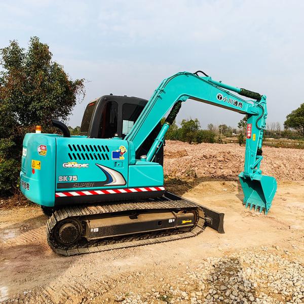 Quality Construction Used Compact Excavators Kobelco Sk75 Digger 7 Ton for sale