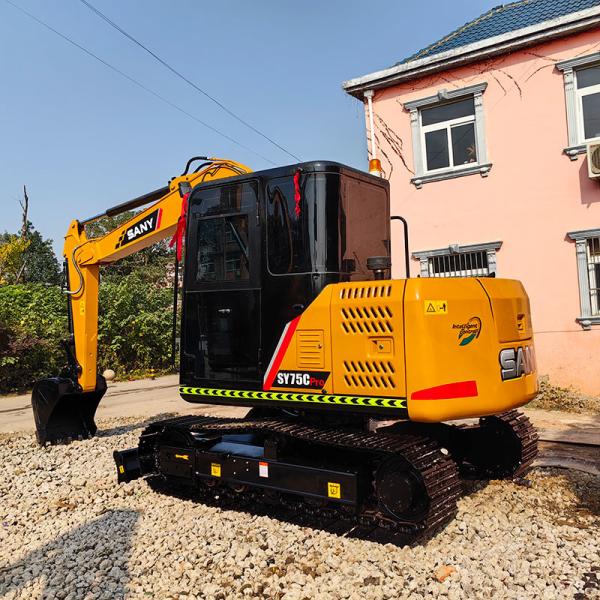 Quality 7.5 Ton Second Hand Mini Excavator Sany SY75 Earth Moving Digger for sale