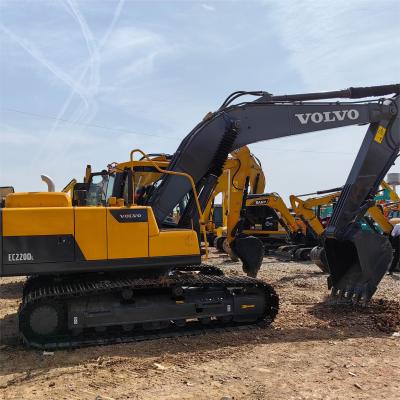China Track Earthmoving EC220D Used Volvo Excavators Medium Size 22 Ton for sale