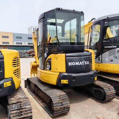 Cina Giappone Macchine di piccole dimensioni da 5 tonnellate Pc55 Komatsu Mini escavatori importati in vendita