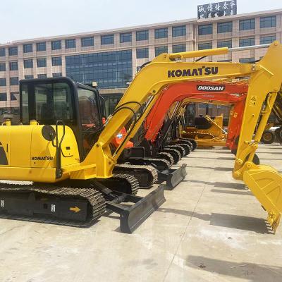 China 5Ton Small Used Komatsu Excavators PC56-7 Hydraulic Compact Crawler Mini Digger for sale