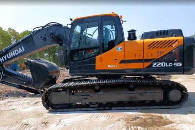 Cina Hyundai 220-9s Escavatori idraulici usati 20T Macchine di movimento terra di seconda mano in vendita
