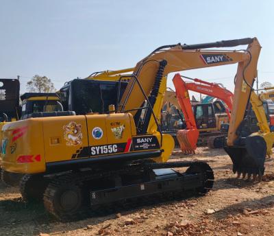 China Nieuwe aankomst SANY 155 Gebruikte middelgrote graafmachine met 15 ton gewicht Te koop
