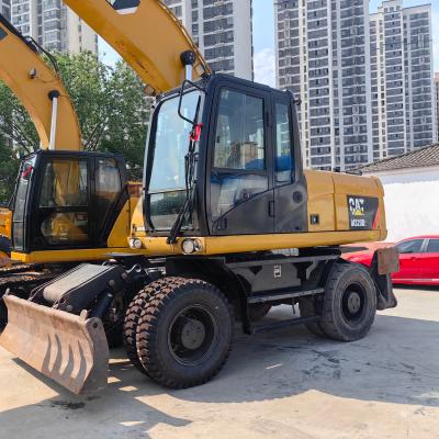 China Original Paint Used Cat 320 Wheel Excavator Heavy Duty Vehicle Mining 20ton Wheel Digger for sale