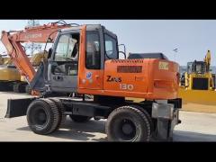 Nieuwe aankomst Gebruikte Doosan Zx130W wielgraver 0,6 M3 Emmercapaciteit Tweedehands graver