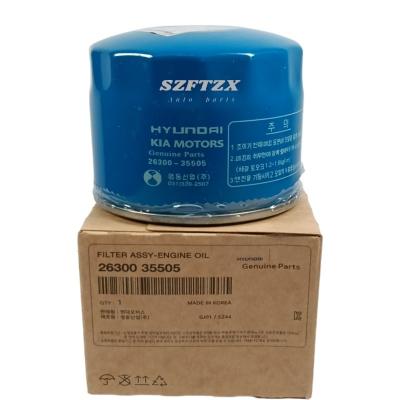 China Filtro de óleo 2630035505 26300-35505 para Hyundai Kia à venda