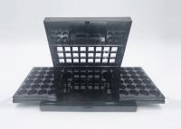 China Custom 3 Layer Empty Eyeshadow Palette Multi Grid Black Plastic Cosmetic Case for sale