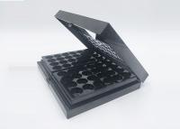 China Custom 3 Layer Empty Eyeshadow Palette Multi Grid Black Plastic Cosmetic Case for sale