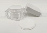 China 50ml Acrylic Double Wall Face Cream Jar Glassy Matte Surface Customizable for sale