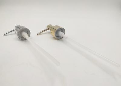 Cina 24/410 28/410 di pompa lunga del collo dello spruzzo della pompa dello sciampo dorato cosmetico di colore in vendita