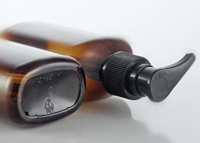 Cina Bottiglia quadrata ambrata dell'animale domestico di Brown 125ml con la pompa della pulitrice in vendita