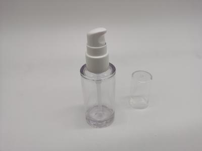 Cina Bottiglie cosmetiche di plastica della trasparenza madreperlacea di lustro 30ml in vendita