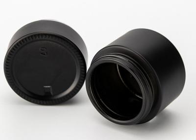 China Ronde Zwarte het Glas Kosmetische Flessen van Matte Frosted 50ml Te koop