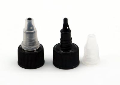 Cina torsione nera cosmetica di imballaggio di plastica di 24mm fuori dal cappuccio per la bottiglia del gel in vendita