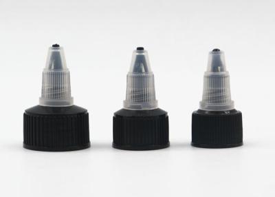 Cina torsione nera cosmetica di imballaggio di plastica di 24mm fuori dal cappuccio per la bottiglia del gel in vendita