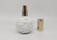 China 50ml Empty White Round PET Cosmetic Bottle Customizable with Sprayer for sale