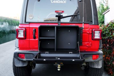 Cina Installazione senza sforzo 6063 Box di archiviazione di porta posteriore in alluminio per Jeep Wrangler JL JK in vendita