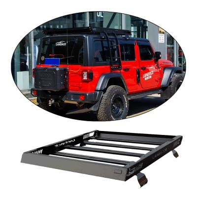 Cina Landace Roof Car Cargo Carrier Alumini Roof Basket Rack Con Scala laterale in vendita