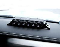 China Wireless 6 Gang Car Switch Panel 210x65x35mm Aluminum Alloy Hard Anodized for sale