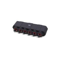 China Wireless 6 Gang Car Switch Panel 210x65x35mm Aluminum Alloy Hard Anodized for sale