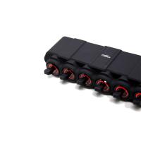 China Wireless 6 Gang Car Switch Panel 210x65x35mm Aluminum Alloy Hard Anodized for sale