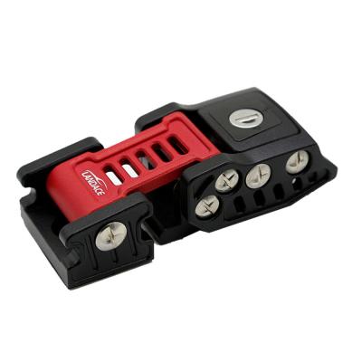 Cina Jeep Wrangler Chiusura cappuccio Serrature Kit con Heavy Duty Legatura di alluminio rosso e nero in vendita