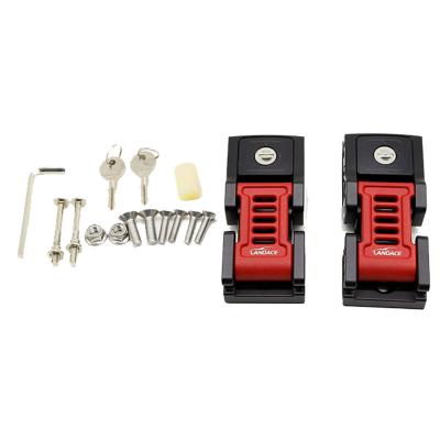 Cina Jeep Wrangler Chiusura cappuccio Serrature Kit con Heavy Duty Legatura di alluminio rosso e nero in vendita