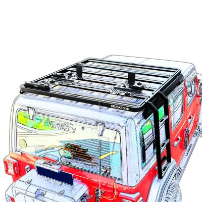 China 2018- Jeep Wrangler JL Off Road 4X4 Escada de extensão lateral para pick-up Capacidade preta à venda
