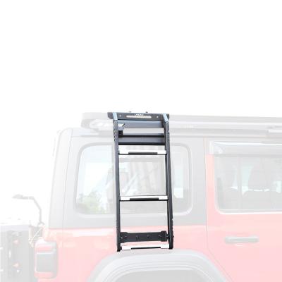 Cina SUS304 4x4 Offroad Accessori Wrangler JL Nero Car Roof Rack Montato Scala laterale metallica per Jeep in vendita