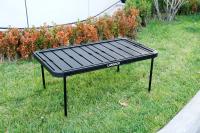 China Aluminum Alloy Off-Road Vehicle Boot Storage Shelf 1130x70x620mm Black for sale