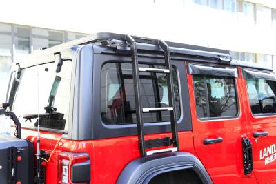 Cina 2018- WranglerJK WranglerJL CNC Machined Black Folding Side Ladder per Jeep Rubicon in vendita