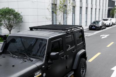 中国 ブラック アルミ合金 屋根ラック クロスバー プラットフォーム 2023 4x4 Wrangler JK ストレージスペースを拡大 販売のため