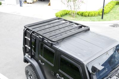 Cina Espandi in modo efficiente il deposito della tua Jeep JK con la piattaforma di scaffalatura sul tetto rivestita di polvere nera in vendita