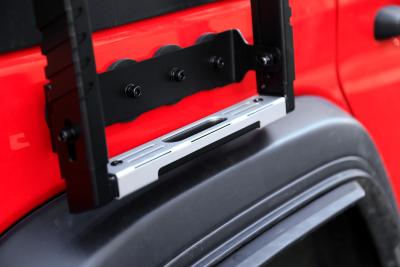 Cina Jeep Wrangler JL JK Scala a tre gradini con portapiatti sul tetto, montaggio laterale e finitura rivestita in polvere in vendita