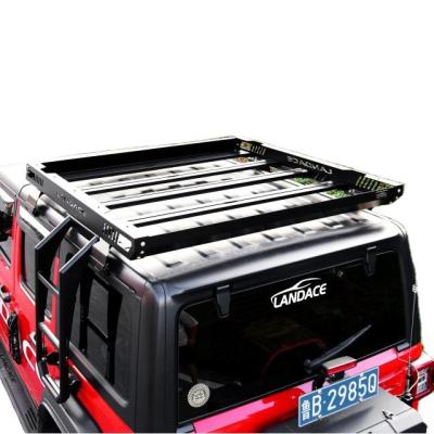 China 18-23 Wrangler Rubicon Jeep Roof Rack Basket com liga de alumínio revestida de pó à venda
