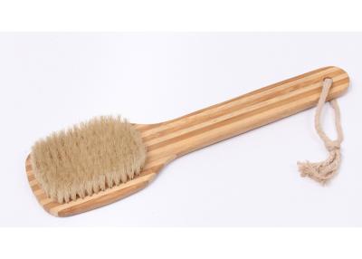 China Best Dry  Bamboo Spa Body Brush for Skin Brushing Natural Boar Bristles for sale