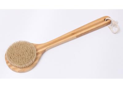 China Long Handle Best Dry Body Brush for Skin Brushing With Natural Boar Bristles for sale