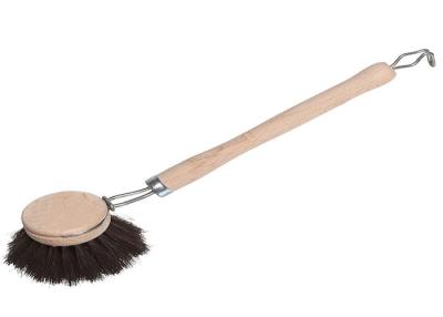 China Horse Hair Long Handled Body Brush Handmade With Logo Silk Screen for sale