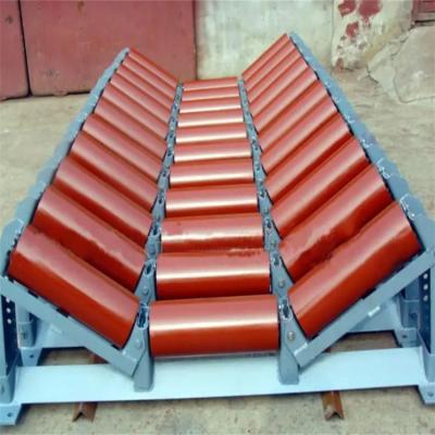 China Heavy Duty Troughing Idler Roller Conveyor Belt Components For Mining Material Handling for sale