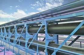 Quality Enclosed Pipe Belt Conveyor Dust-Free Bulk Material Transport for Mining, Cement for sale