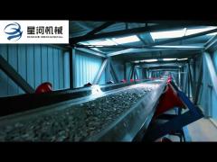 enclosed tube belt conveyor systems for curved dust free bulk material transport