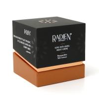 China Black Cosmetic Packaging Boxes With Gold Foil Logo White Interior for sale