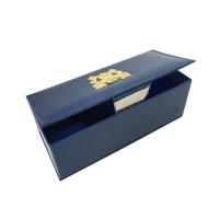 China Recyclable Luxury Gift Boxes High End Blue Rigid Cardboard Packaging Boxes for sale
