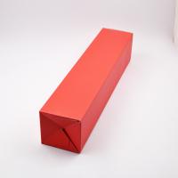 China Custom Red Single Bottle Gift Box For Champagne Smooth Surface for sale