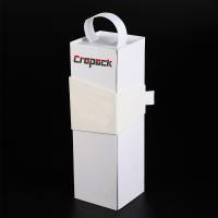 China White Folding Single Bottle Prufume Cosmetic Packaging Boxes With Handle for sale