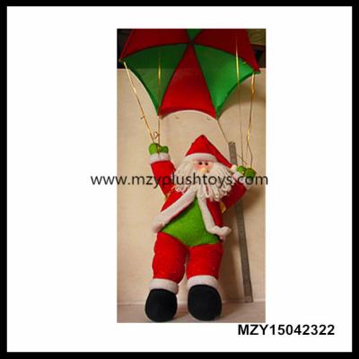 中国 40cm のクリスマスのパラシュートのサンタクロースのクリスマスの柔らかいおもちゃのクリスマスの装飾 販売のため