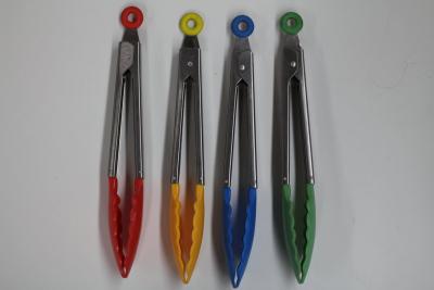 China Barbecue Kitchen Products , Stainless Steel Tongs Metal With Nylon Head for sale