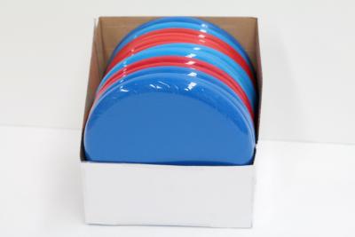 China Blue 9 Inch Children Plastic Flying Disc With Easy Grip Ribbing for sale