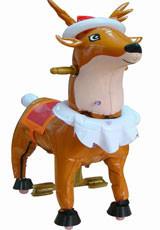 China Large Christmas Plush Stuffed Toys Animals Deer with Clothes for sale